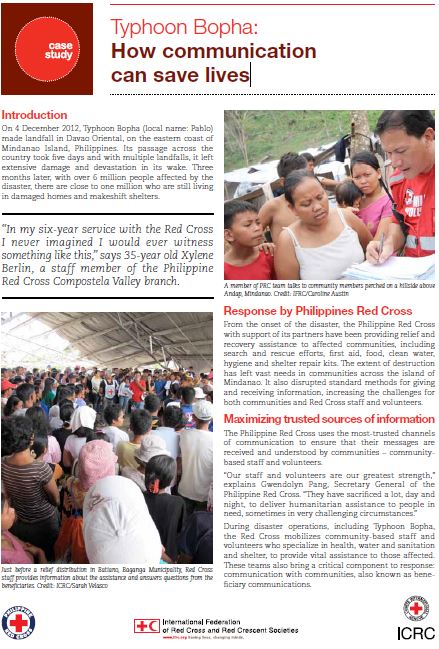 Typhoon Bopha: How communication can save lives | Resilience Library