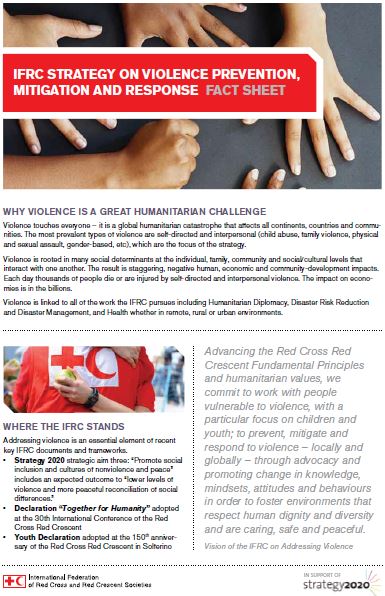 Strategy on Violence Prevention, Mitigation and Response – Fact Sheet ...