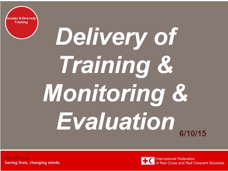 Delivery of training and monitoring and evaluation | Resilience Library