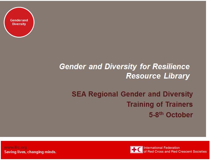 Gender And Diversity For Resilience Resource Library Resilience Library