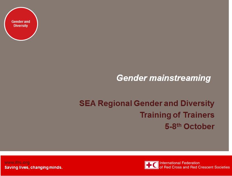 Gender Mainstreaming | Resilience Library