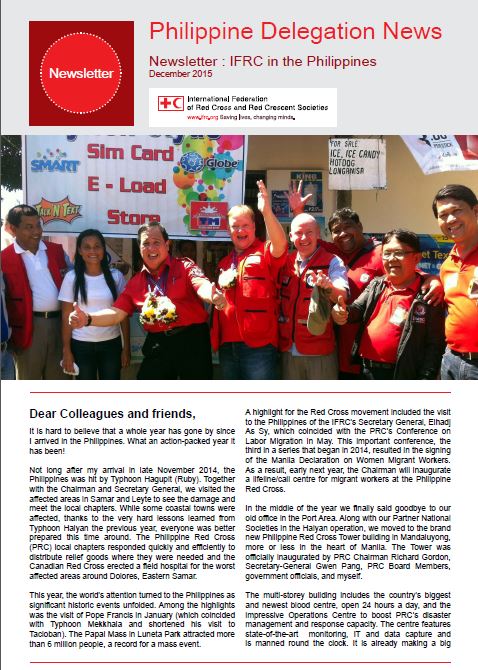 Newsletter of IFRC in the Philippines – December 2015 | Resilience Library