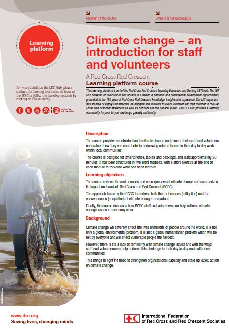 Introduction to IFRC Learning Platform on Climate change | Resilience ...
