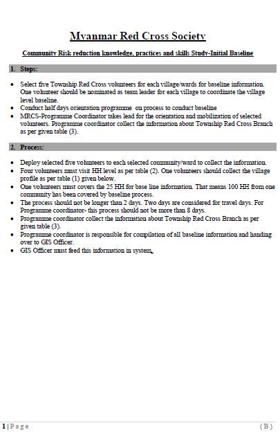 Baseline Template for community based disaster risk management (CBDRM ... Baseline Template for community based disaster risk management (CBDRM ...