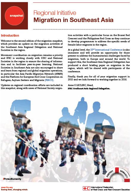 Snapshot on Regional Initiative Migration in Southeast Asia as of ...