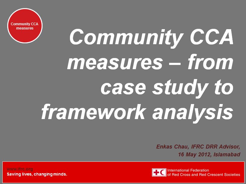 Community CCA measures from case study to framework analysis ...