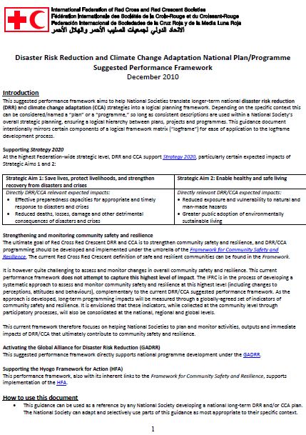 Disaster Risk Reduction and Climate Change Adaptation National Plan ...