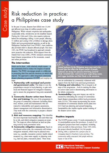 Risk reduction in practice: a Philippines case study | Resilience Library