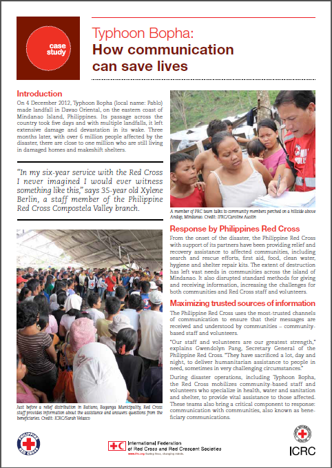 Typhoon Bopha: How communication can save lives | Resilience Library