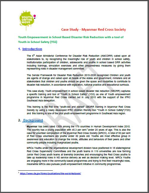 Youth Empowerment in School Based Disaster Risk Reduction with a tool of Youth in School Safety ...