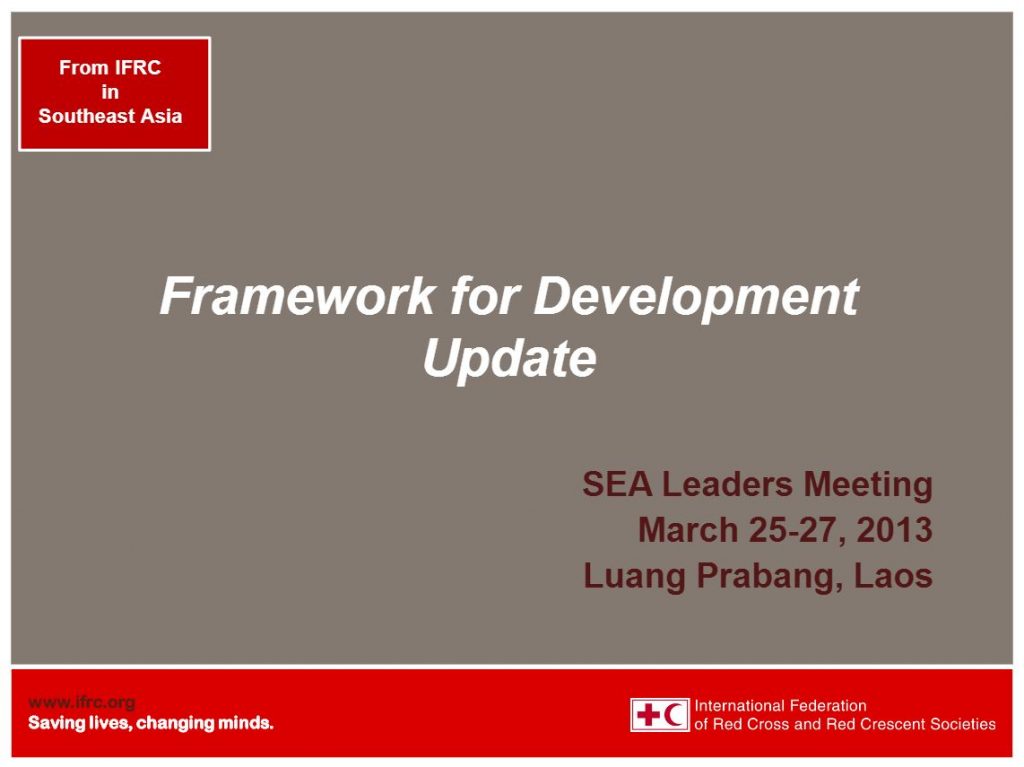 IFRC Framework for development | Resilience Library