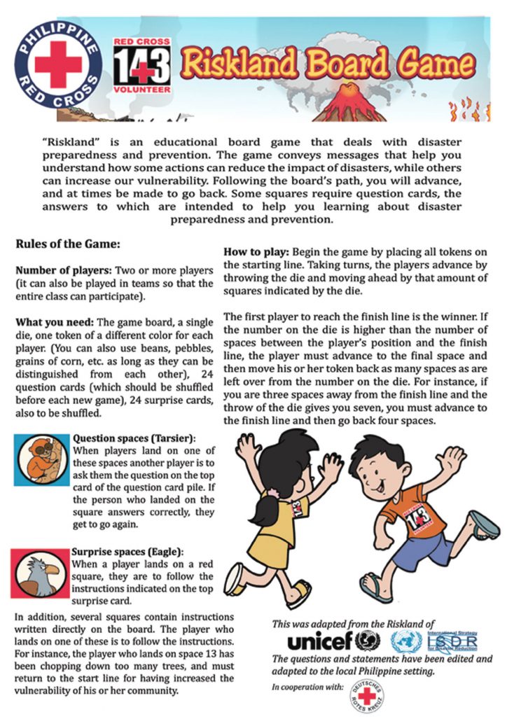 Educational board game that deals with multi-hazard disaster ...