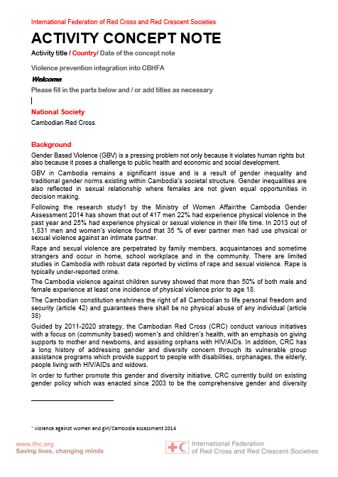 Concept Note-Violence Prevention Integration into CBHFA | Resilience Library