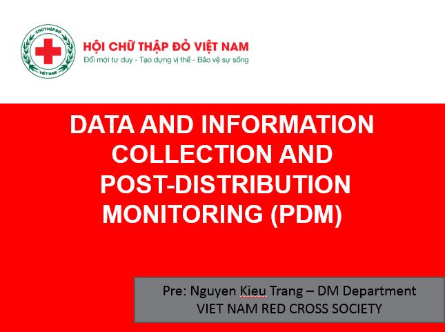 Data and Information Collection and Post-Distribution Monitoring (PDM ...