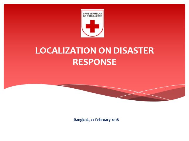 Localization and Disaster Response | RRI Lessons Learned Workshop | 21 ...