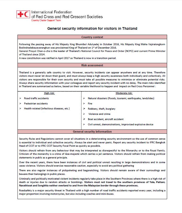 Security Briefing: RRI Lessons Learned Workshop | 21-23 February 2018 ...