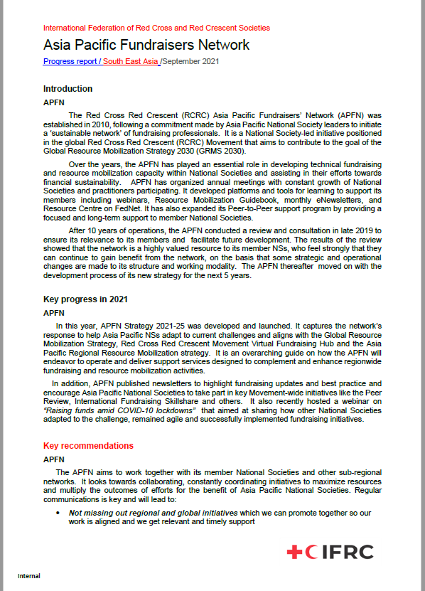 APFN Report 2021 | Resilience Library