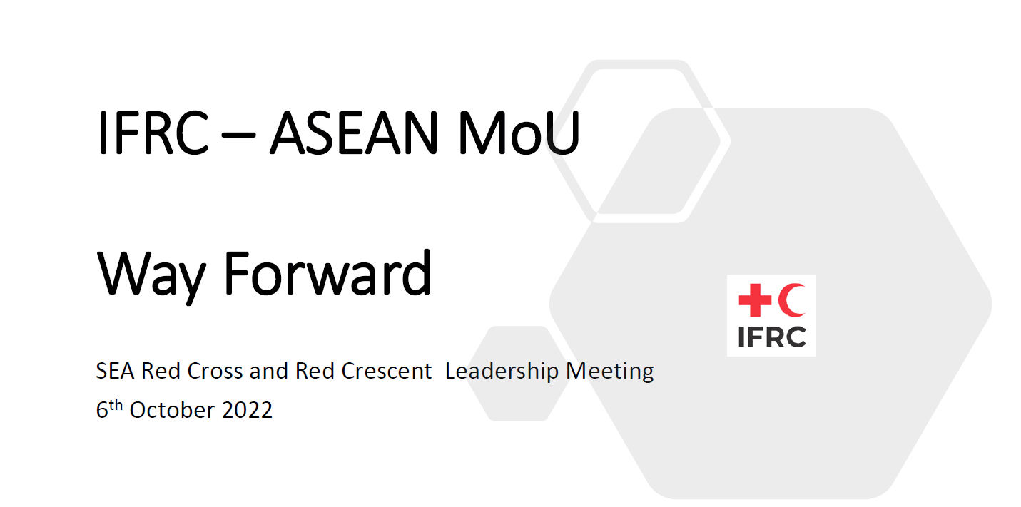 IFRC and ASEAN MoU Presentation | Resilience Library